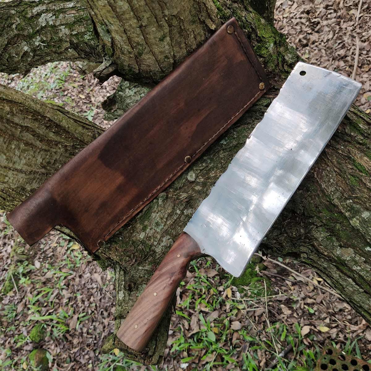 Faca Cutelo Artesanal Forjado 25cm Aço Carbono 5160 10 polegadas ...