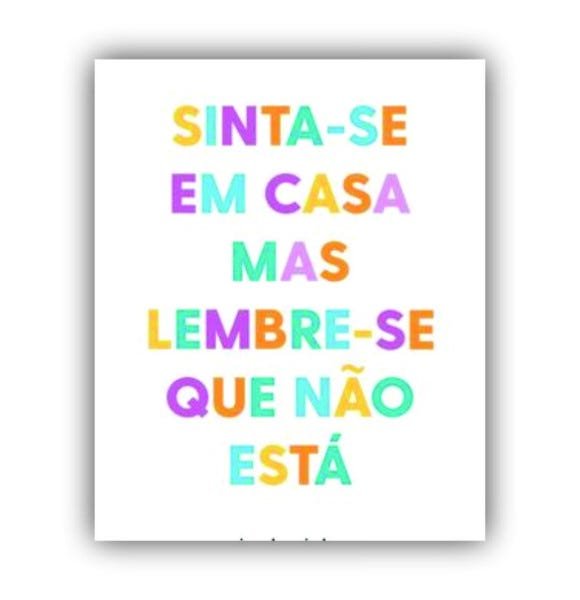 Quadro Sinta-se Em Casa - Tela Única - 200 x 120 cm - Branca ...