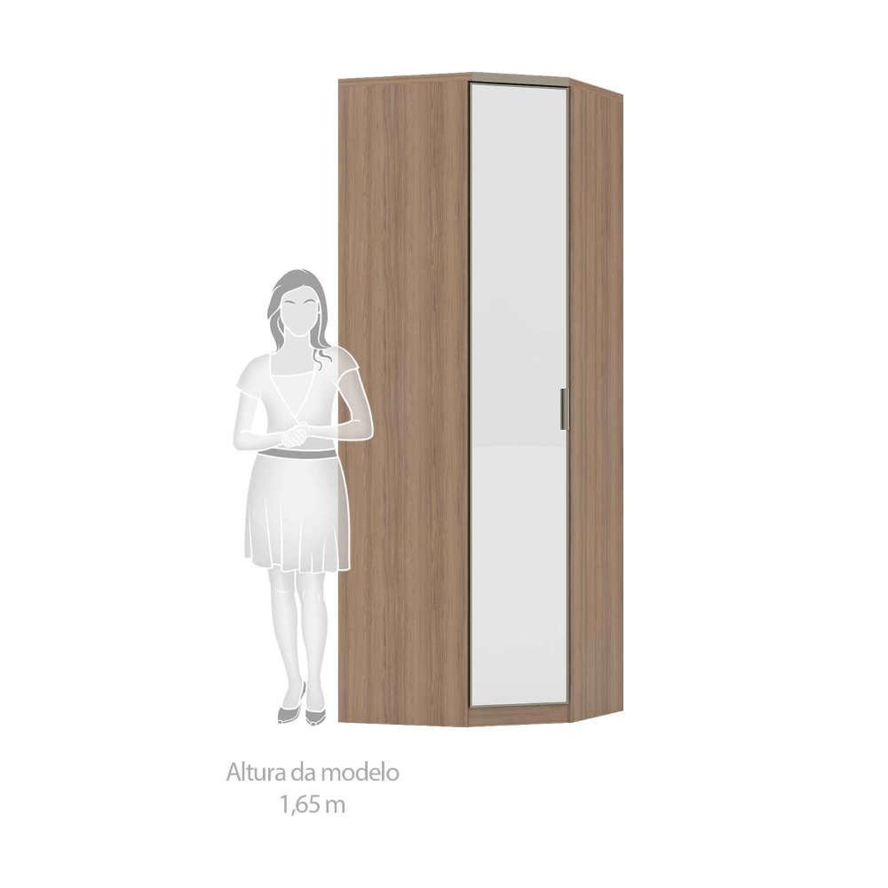 Guarda-roupa Solteiro Modulado Mini Closet Canto Diagonal Connect ...