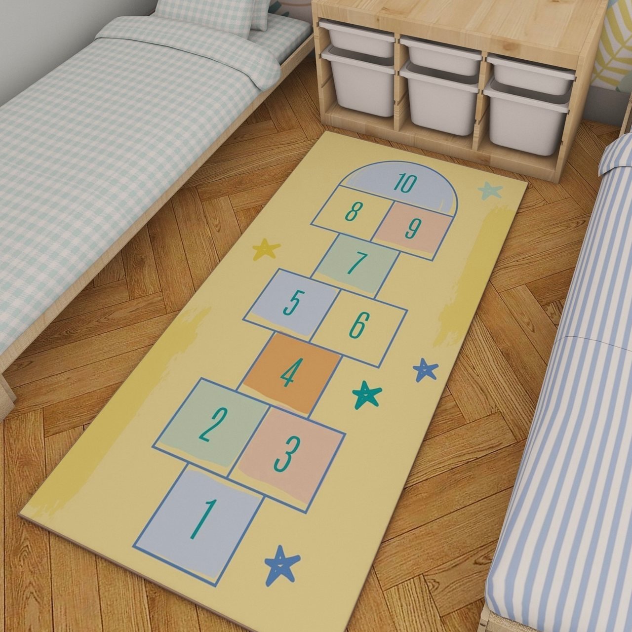 Tapete infantil Amarelinha 80 x 160 cm Pomelo Decor | MadeiraMadeira