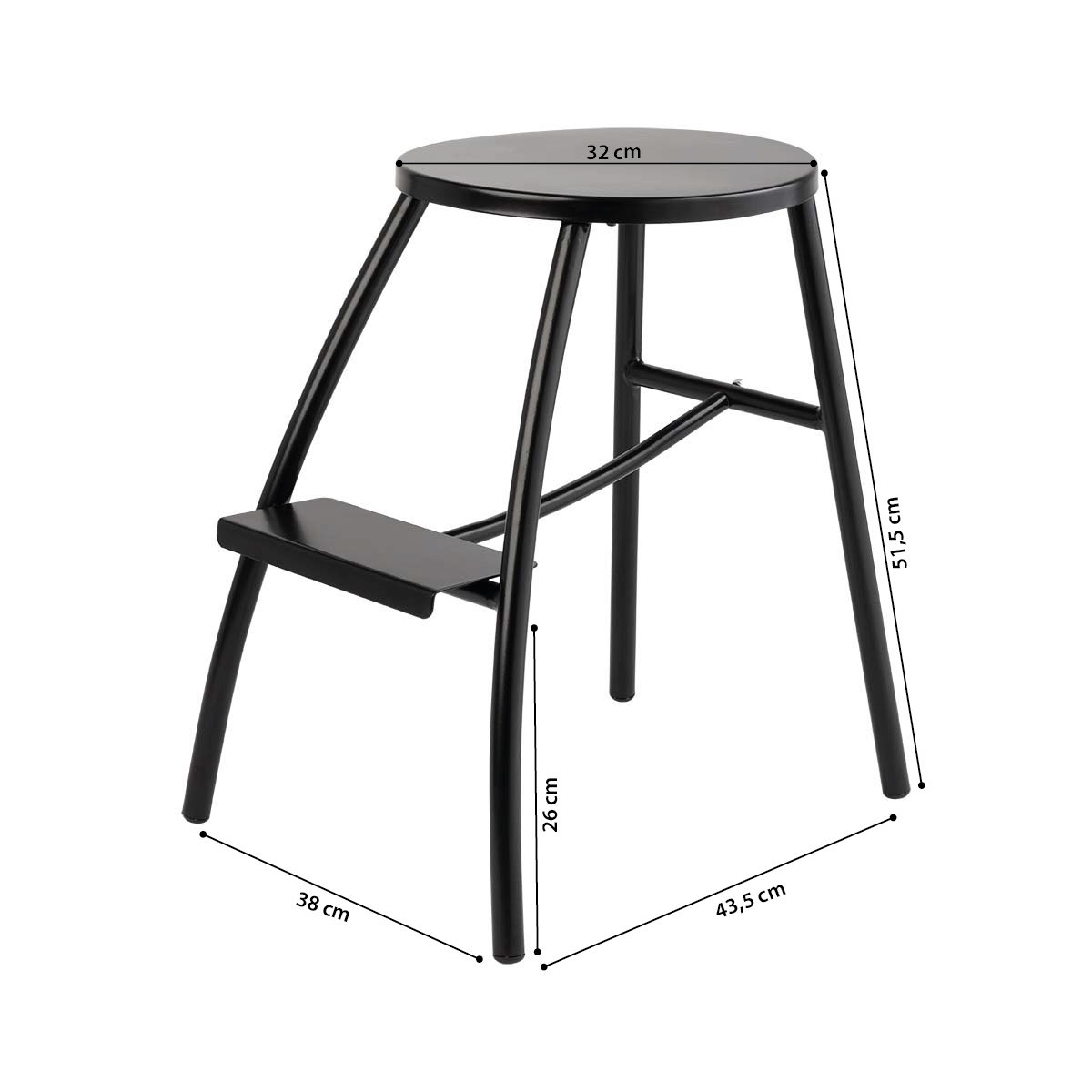 BANQUETA MULTIUSO 52 CURVA Plic Mobiliário Banqueta Multiuso 52 Linha Curva Preto Craqueado ...