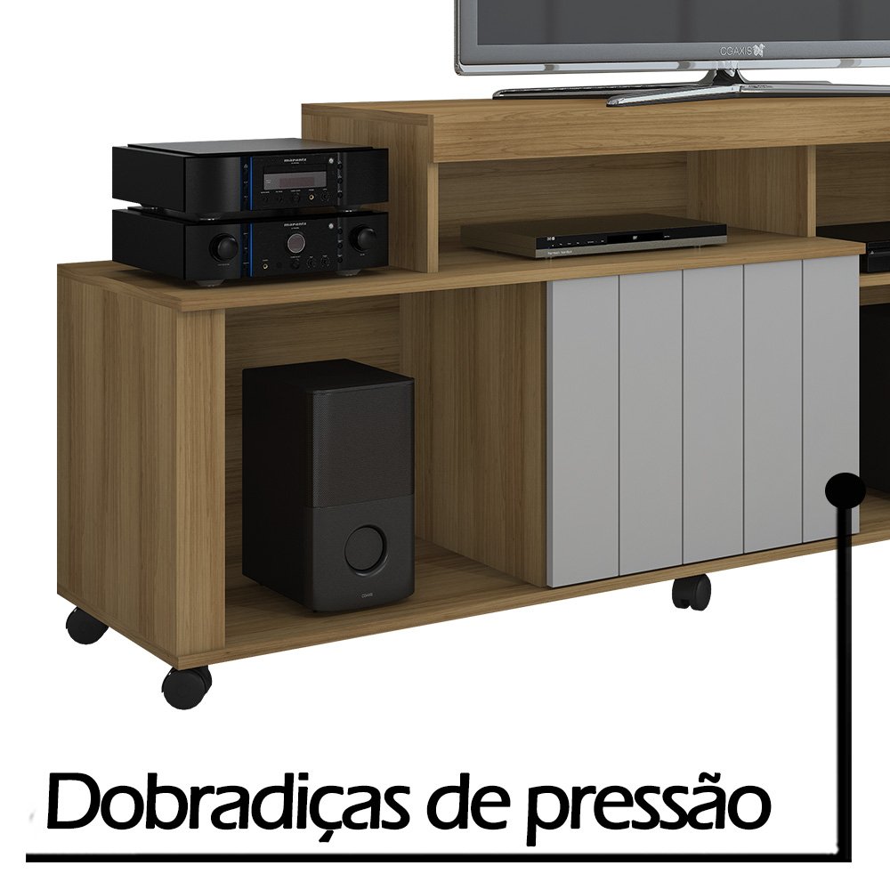 Rack Ouro Candian Para TV Até 43 Polegadas JCM Movelaria:Noronha/Off ...