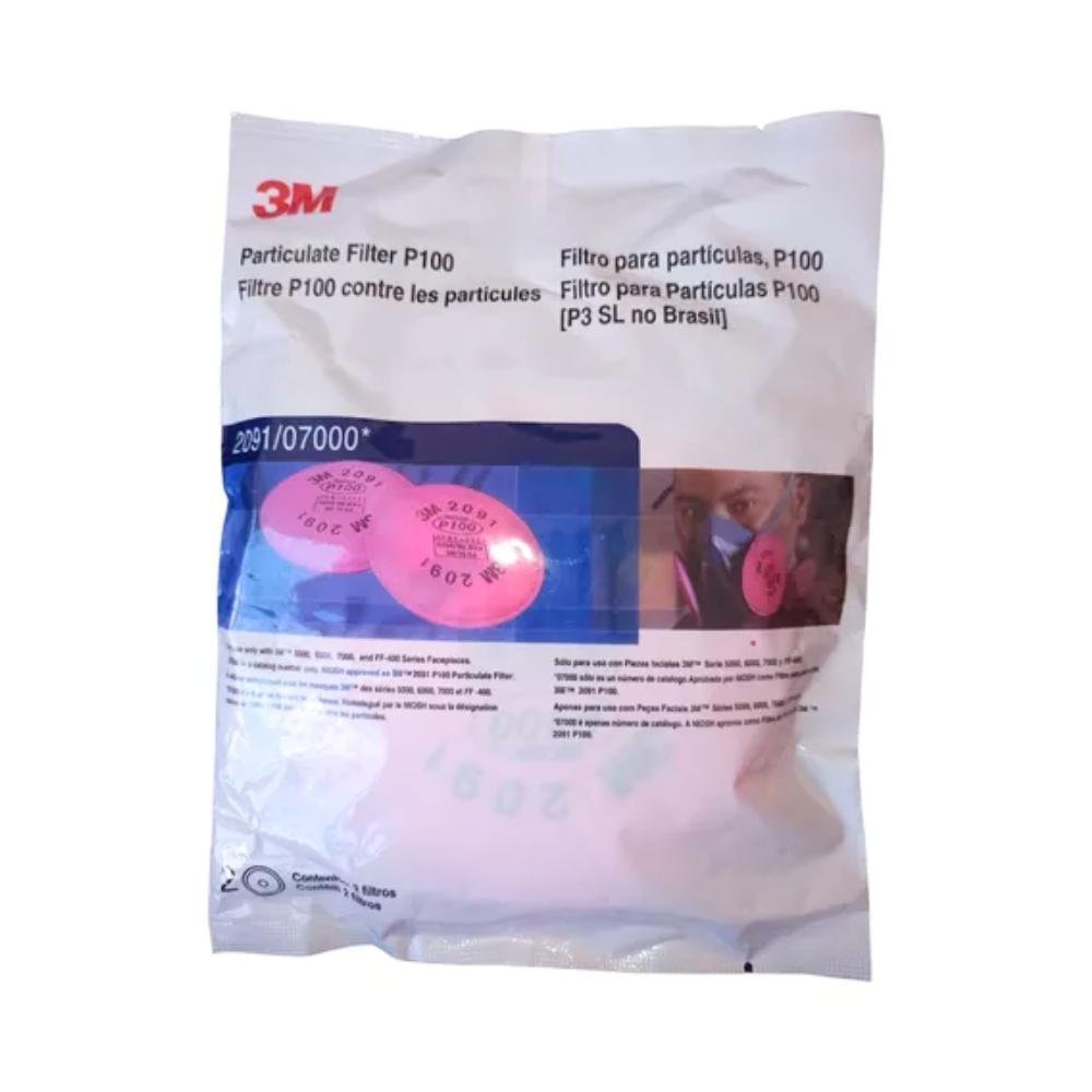 Filtro para Particulados 3m Série 2091 P100 Alta Eficiencia | MadeiraMadeira