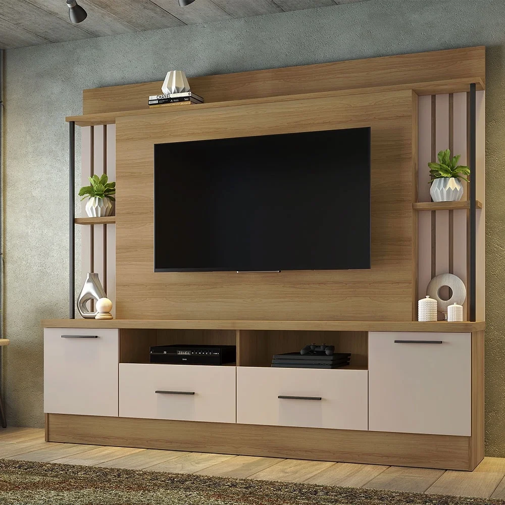 Painel Home para TV até 65 Polegadas 2 Gavetas 2 Portas Afeto Noronha ...