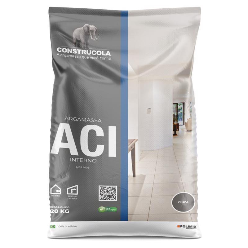 Argamassa AC1 Interna Cinza 20kg - Construcola | MadeiraMadeira
