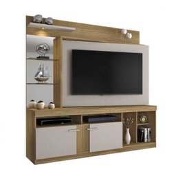Estante Home para TV até 55 Polegadas Brasil Candian JCM Movelaria Noronha/Off White ...