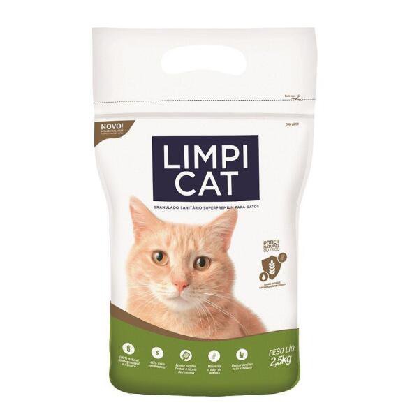 Areia Higiênica Limpi Cat Para Gatos - 2,5Kg | MadeiraMadeira