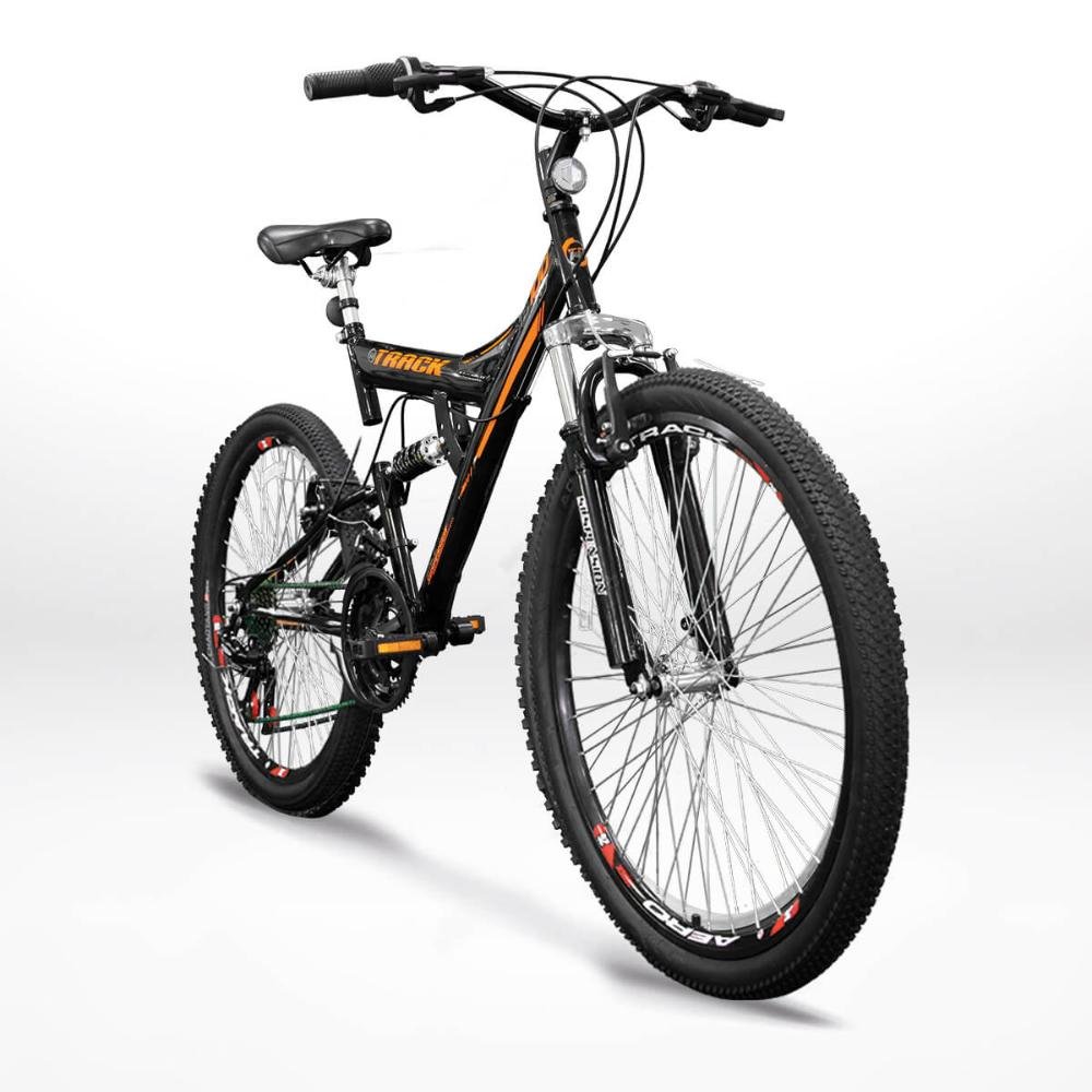 Bicicleta TB100 TK3 com Full Suspension 18 Marchas e Aro 26 - Preto ...