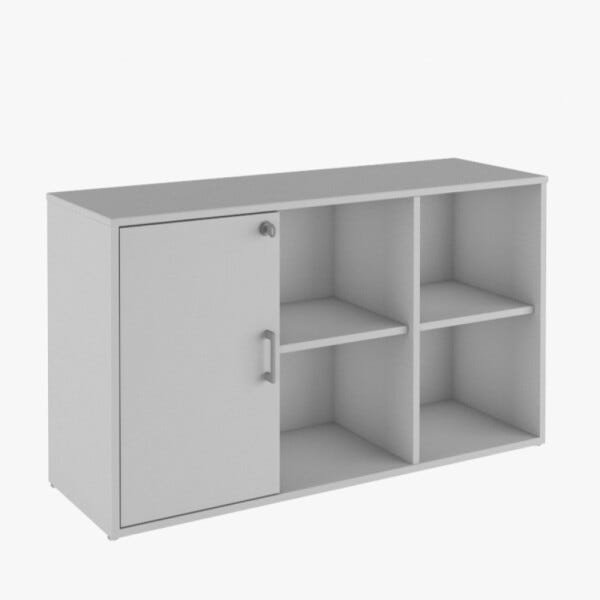 Armário Arquivo 1 Porta e Prateleiras Home Office Basic Branco ...