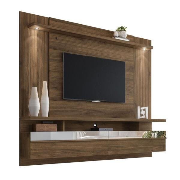 Painel para TV 65 Polegadas com LED Nogueira 2.2 | MadeiraMadeira