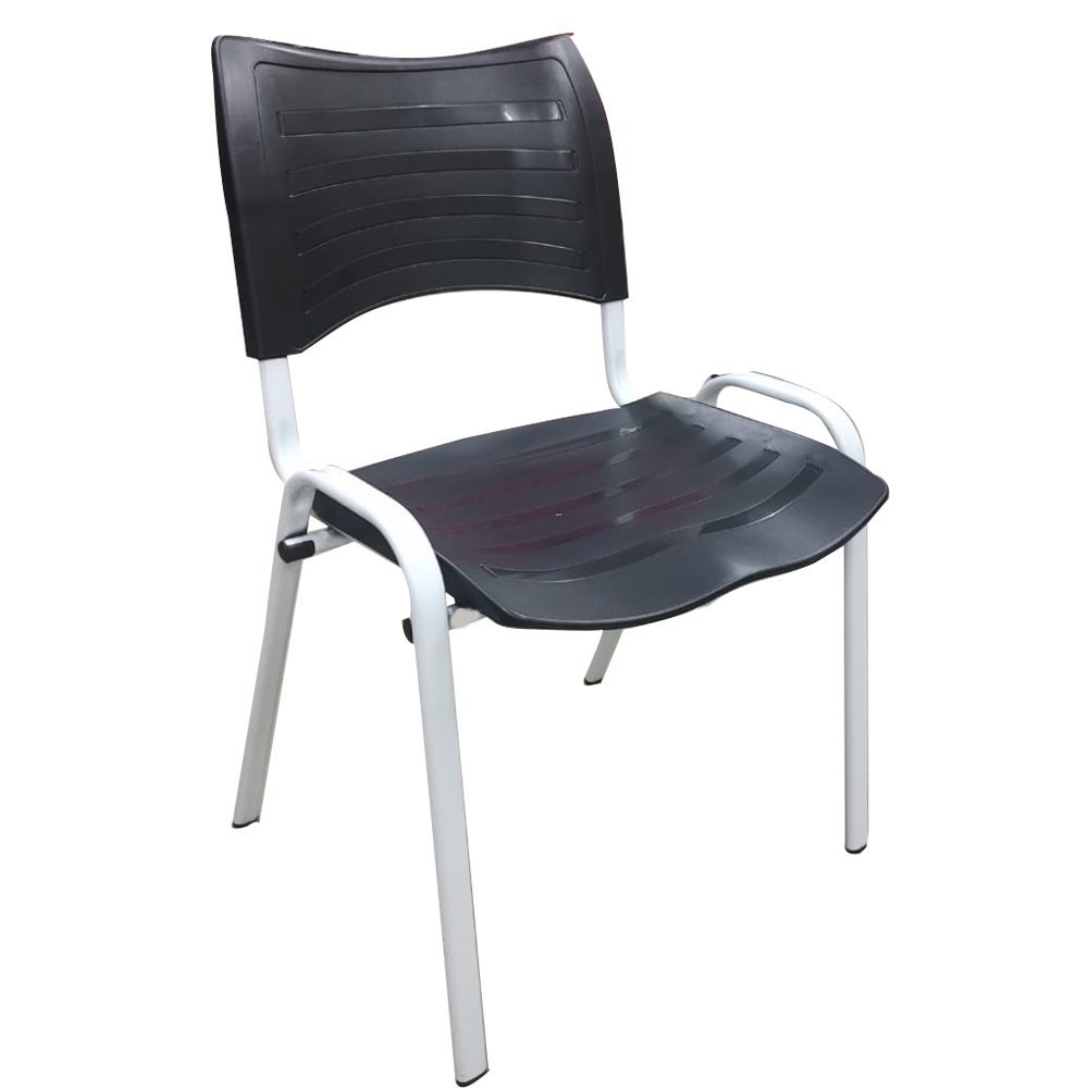 Cadeira Iso Fixa Empilhável Reforçada Branca Medcombo | MadeiraMadeira