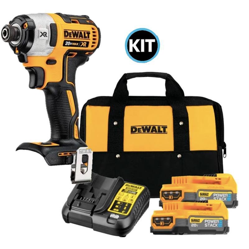 Parafusadeira Impacto 1/4 Bateria 20v Dewalt Dcf887b-b3 + | MadeiraMadeira