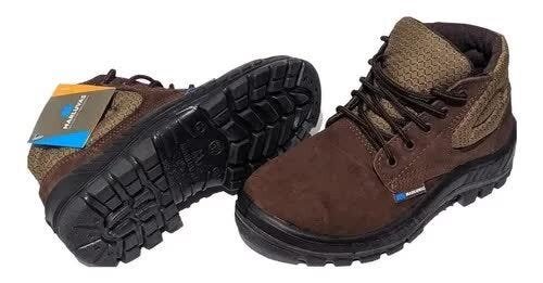 Botina Nobuck Marluvas- Marrom Café Unissex - 39 | MadeiraMadeira