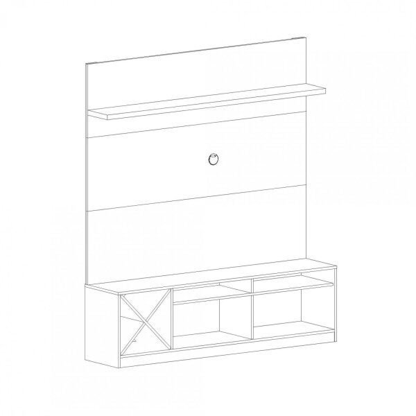 Rack com Painel para TV até 50 Polegadas 2 Portas Adega Vicenza Quiditá ...