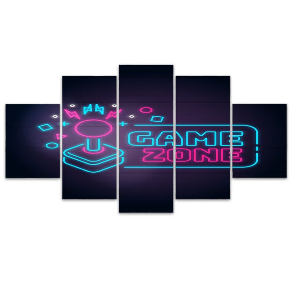 Quadro Decorativo em Mosaico MDF Game Zone 115x60cm | MadeiraMadeira