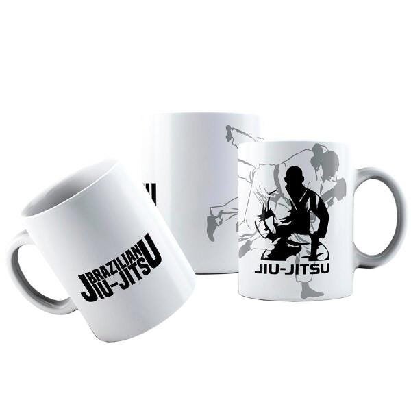 Caneca Cerâmica Brazilian Jiu Jitsu Disciplina Faixa Preta | MadeiraMadeira