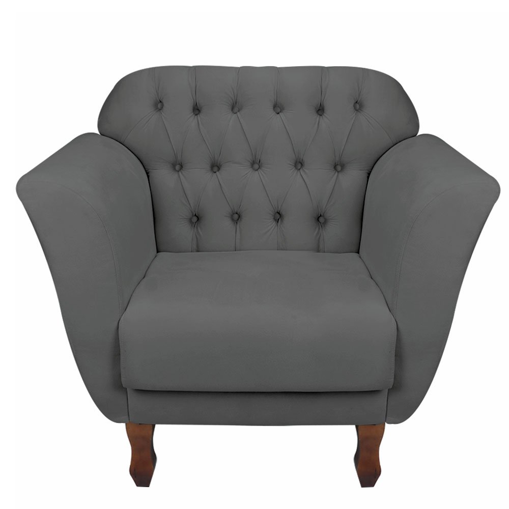 Poltrona Decorativa Cadeira Para Recepção Escritório Sala Salão quarto ...