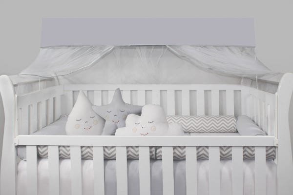 Kit Berço Roll 13 Peças com Mosquiteiro - Chevron | MadeiraMadeira