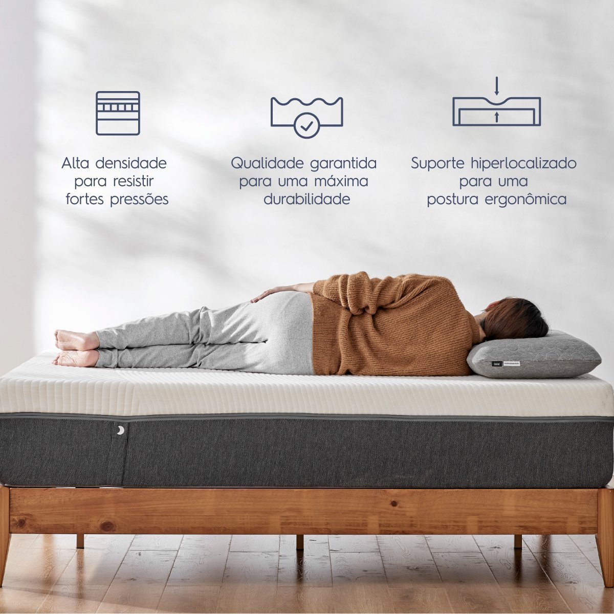 Colchão Luuna One Solteiro Especial, Espuma Viscoelástica Alta ...