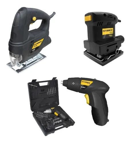 Kit Marceneiro Serra Tico Tico + Lixadeira + Parafusadeira | MadeiraMadeira