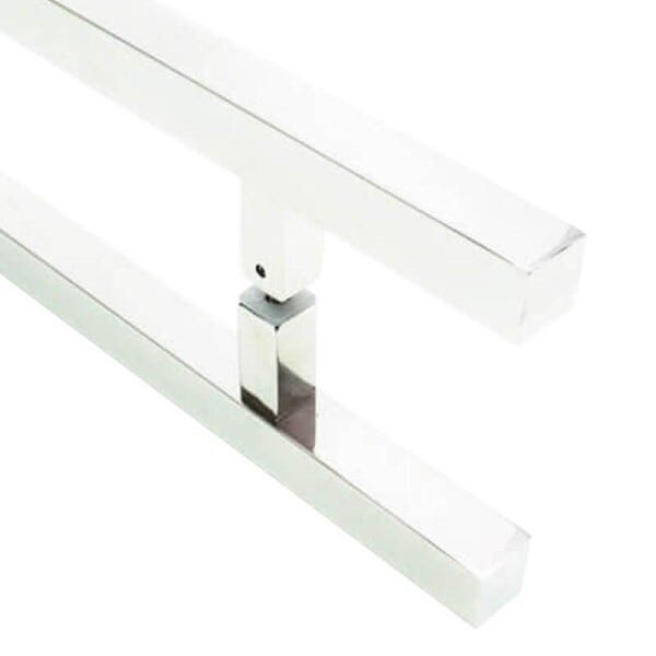 Puxador Para Portas Duplo em Aço Inox 304 Modelo Aristocrata Polido ...