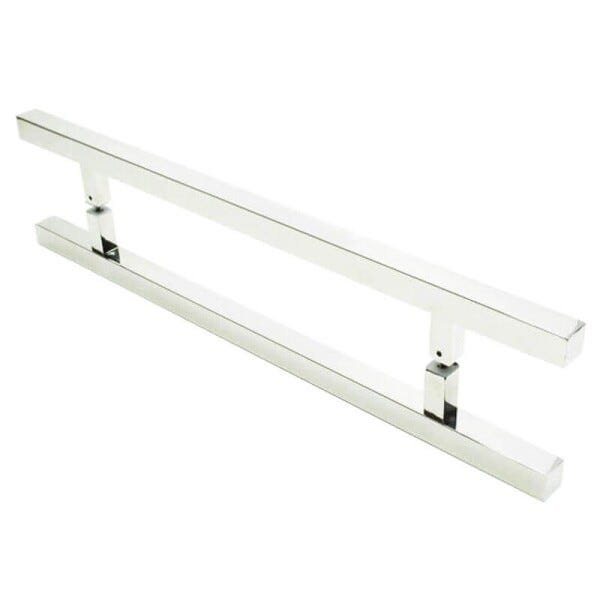 Puxador Para Portas Duplo em Aço Inox 304 Modelo Aristocrata Polido ...