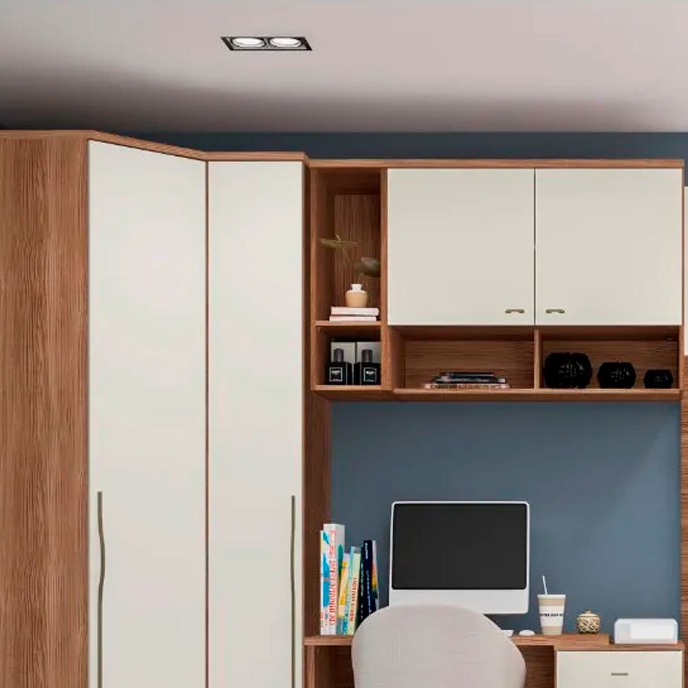 Guarda Roupa Aéreo Modulado 2 Nicho Setiba 250mm Rimo Freijó II - 100% ...