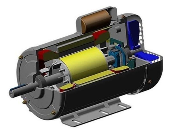 MOTOR ELÉTRICO 2CV P2 ALTA ROTAÇÃO MONOFÁSICO FECHADO M232204A00 NOVA ...