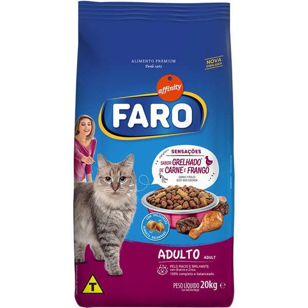 Ração Affinity Faro Grelhado de Carne e Frango para Gatos Adultos ...