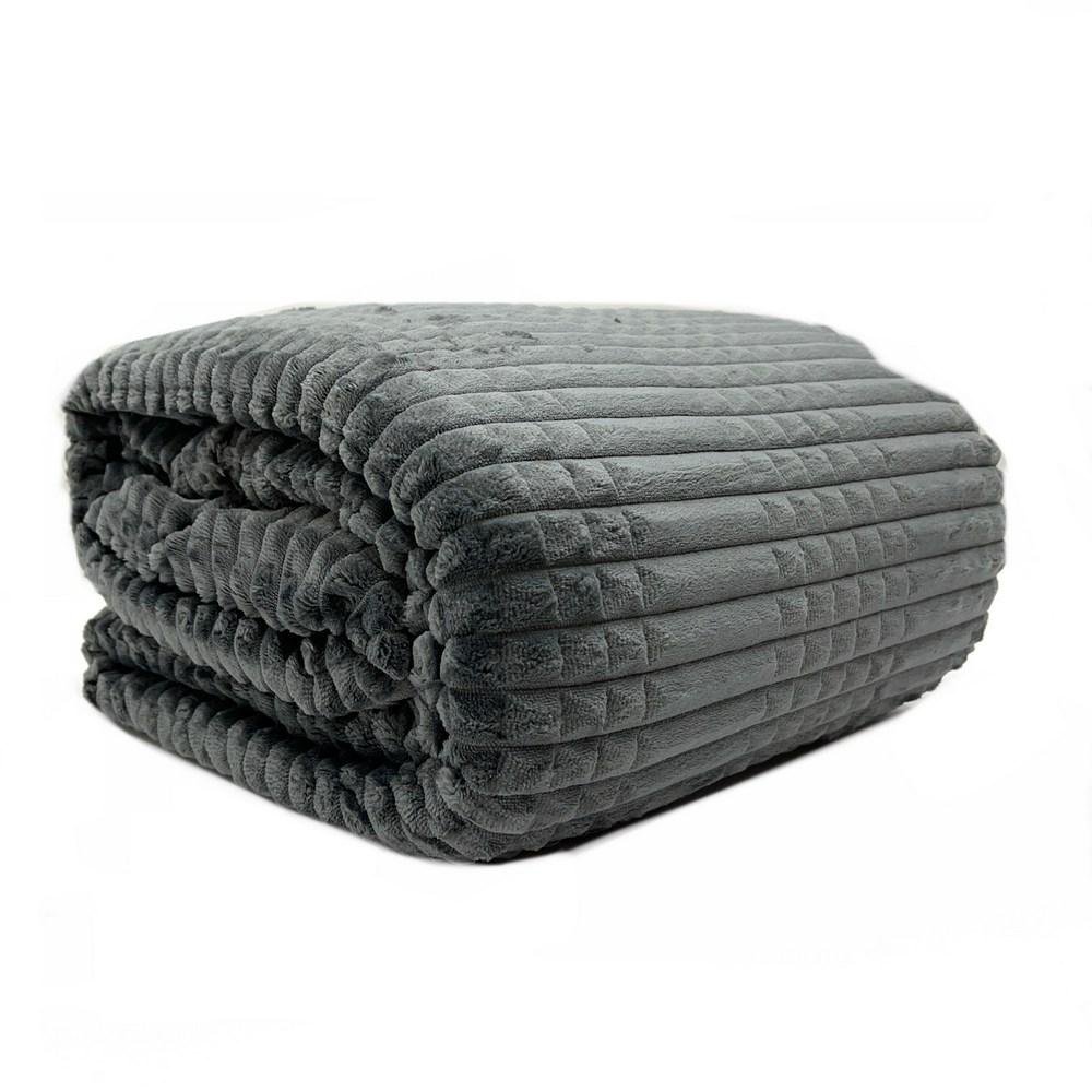 MANTA HABITAT QUEEN 220X240 SHERPA - UN - Cinza escuro | MadeiraMadeira