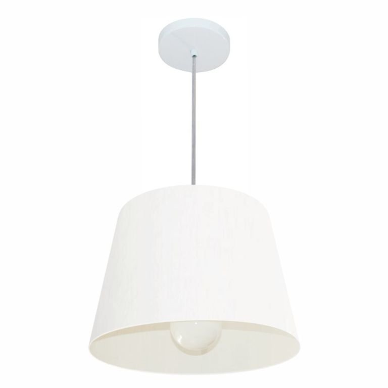 Lustre Pendente Cone Vivare Md-4240 Cúpula em Tecido 30/40x30cm ...