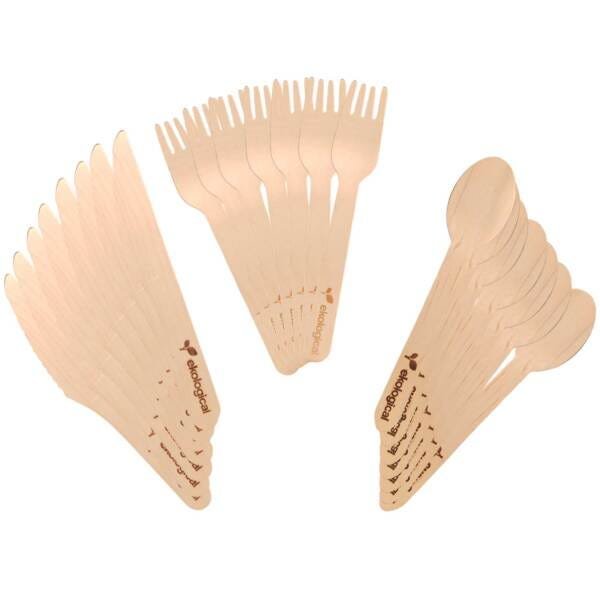 Kit 90 Talheres Biodegradáveis Ecologicos | MadeiraMadeira