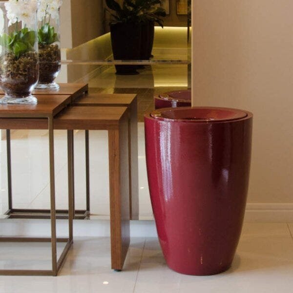 Lixeira em Fibra de Vidro 100L LFV1F Astra | MadeiraMadeira