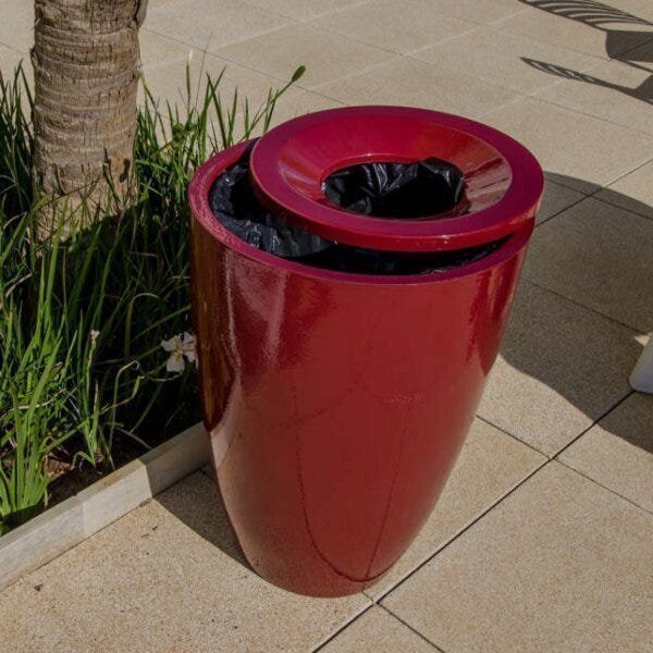 Lixeira em Fibra de Vidro 100L LFV1F Astra | MadeiraMadeira