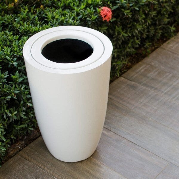 Lixeira em Fibra Vidro 50L LFV2F Astra | MadeiraMadeira