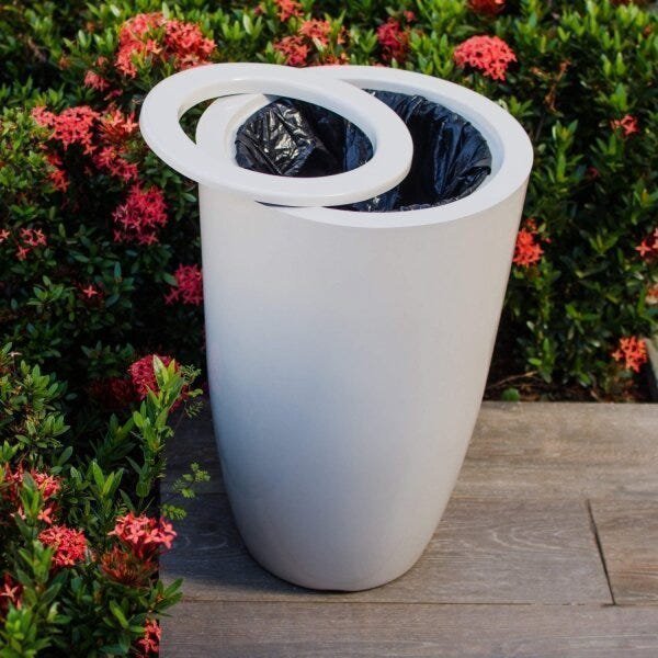 Lixeira em Fibra Vidro 50L LFV2F Astra | MadeiraMadeira