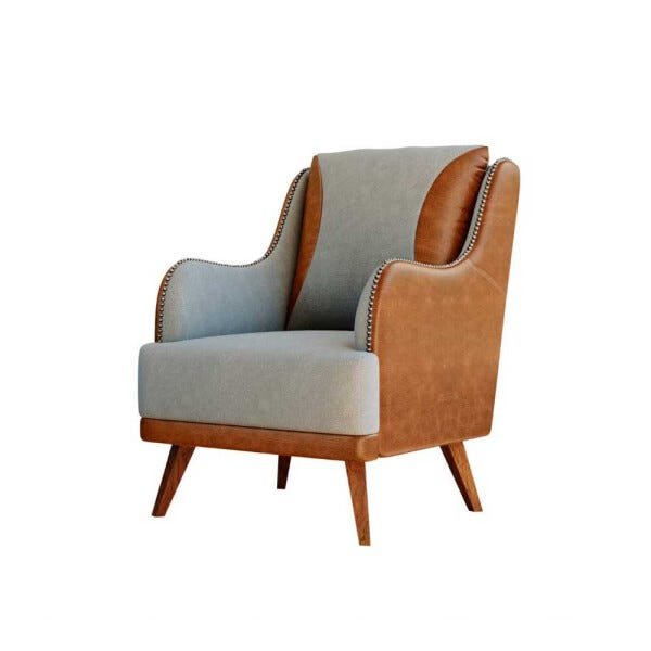 Poltrona Arezo Com Tachas e Molas Pés Trapezio Rev 7116 Costas 7039 | MadeiraMadeira