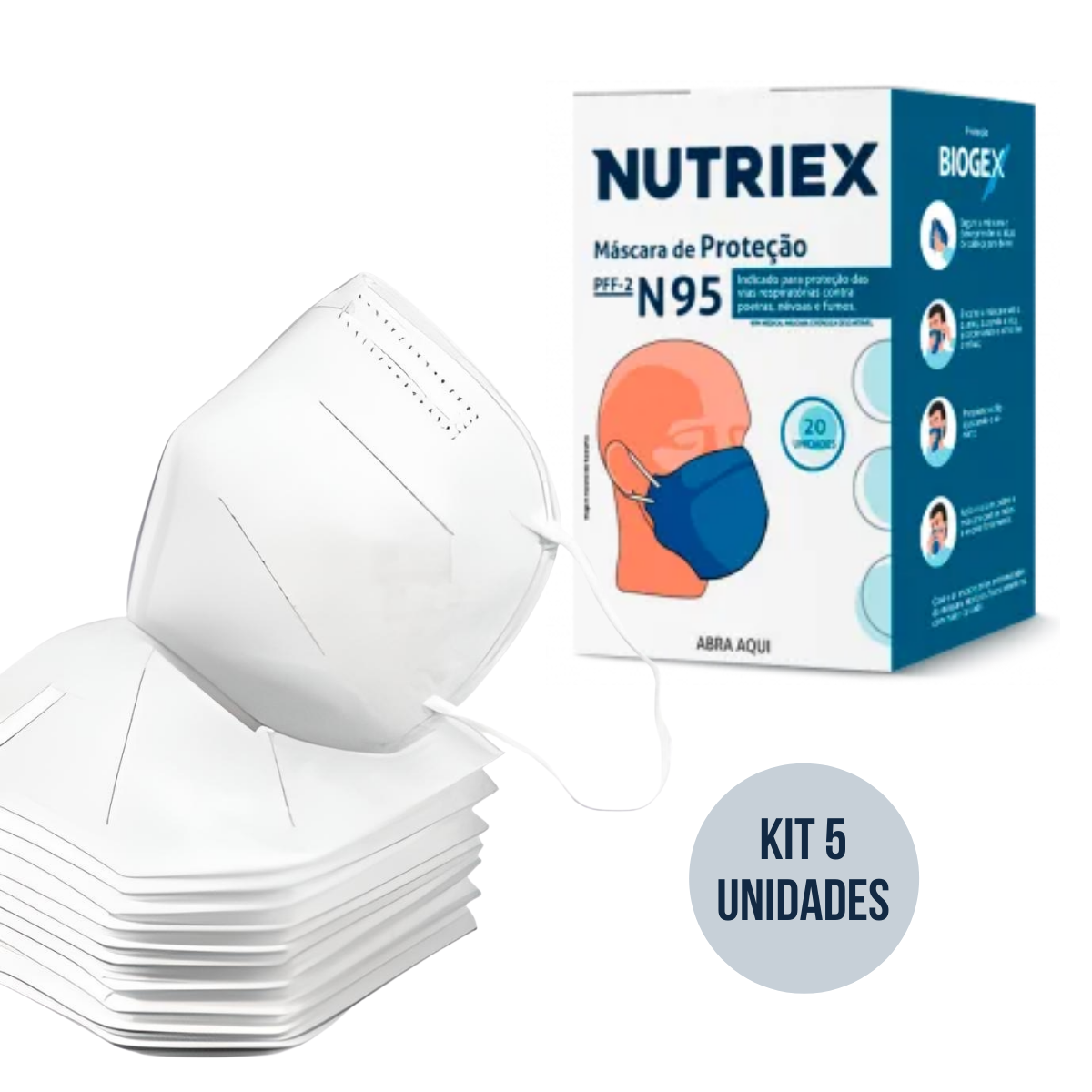 Kit 5 Mascara Reutilizável 9920h Pff2 N95 Kn96 Anvisa | MadeiraMadeira