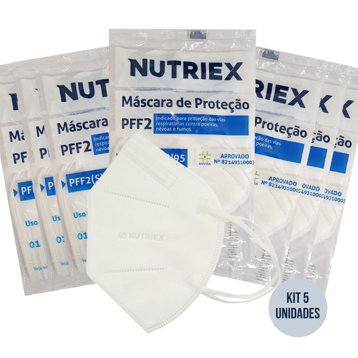 Kit 5 Mascara Reutilizável 9920h Pff2 N95 Kn96 Anvisa | MadeiraMadeira