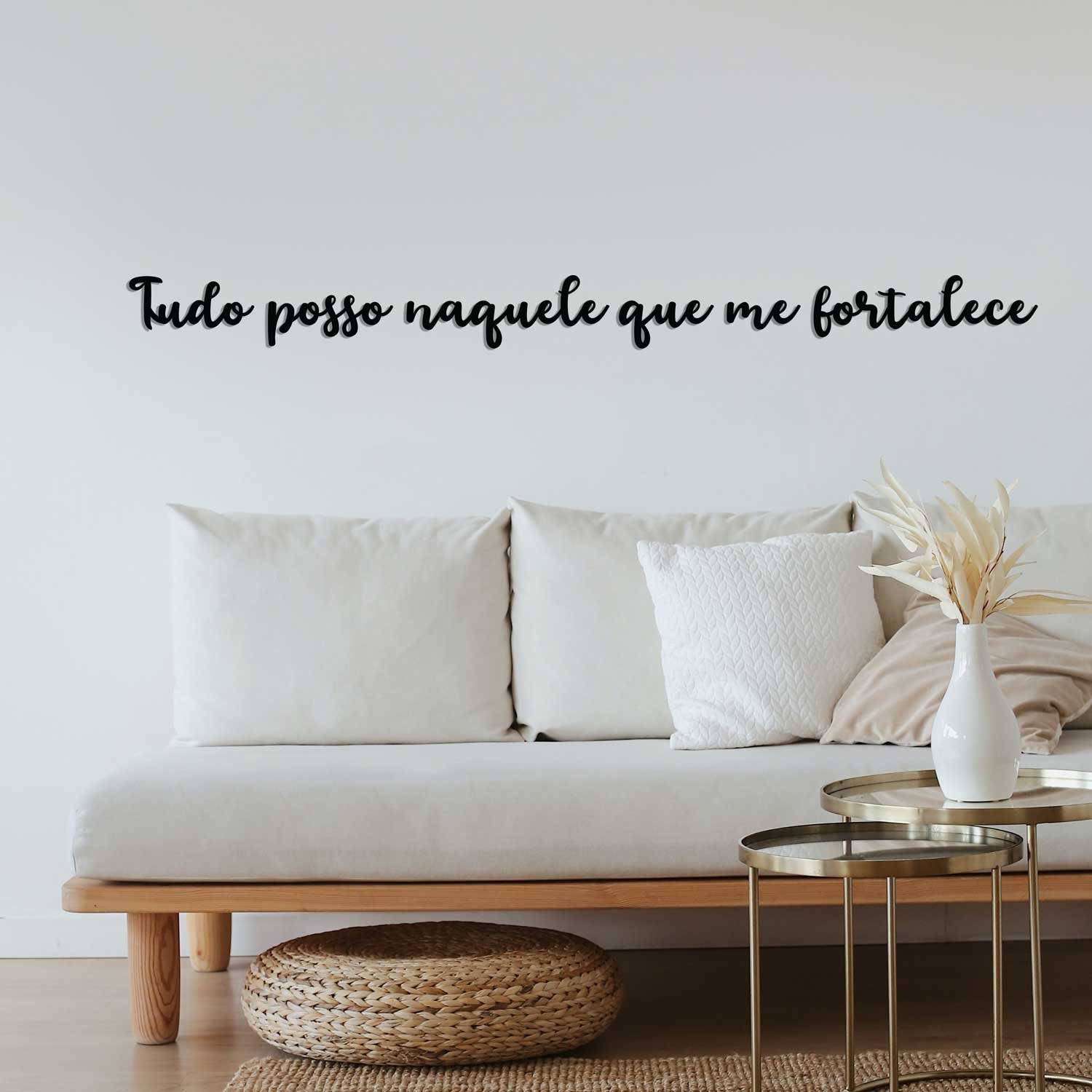 Aplique de Parede Tudo posso naquele que me fortalece em MDF ...