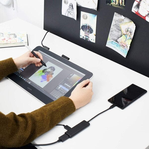 Mesa Digitalizadora Wacom One Creative Pen Display DTC133W0A1 | MadeiraMadeira