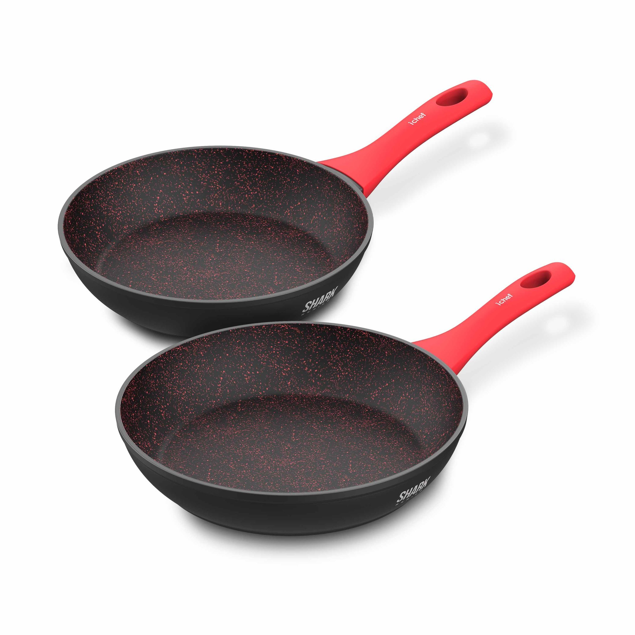 Panelas Polishop Ichef Home Vermelha Sauté Grand 24cm e Sauté Petit ...