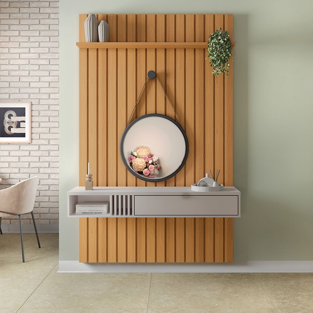 Painel Suspenso Ripado 1.3 Voi MDP/MDF Cinamomo Mel G26 - Gran Belo ...
