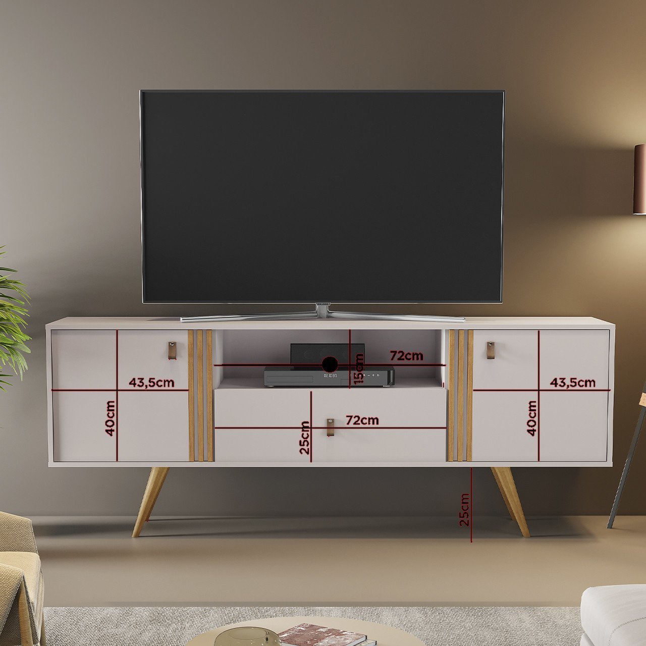 Rack para TV de Até 70 Polegadas Sublime JCM Movelaria RACK SUBLIME OFF/CINAMOMO FOSCO JCM ...