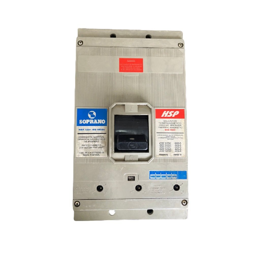 Disjuntor Caixa Moldada de 1600A Tripolar Soprano HSP | MadeiraMadeira