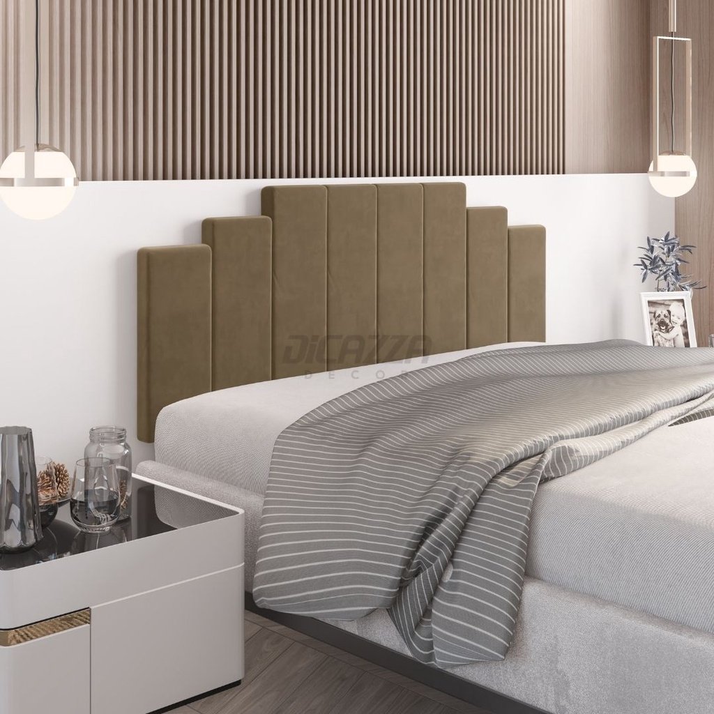 PAINEL CAMA BOX SUSPENSA DUBAI CARAMELO 1.40 | MadeiraMadeira