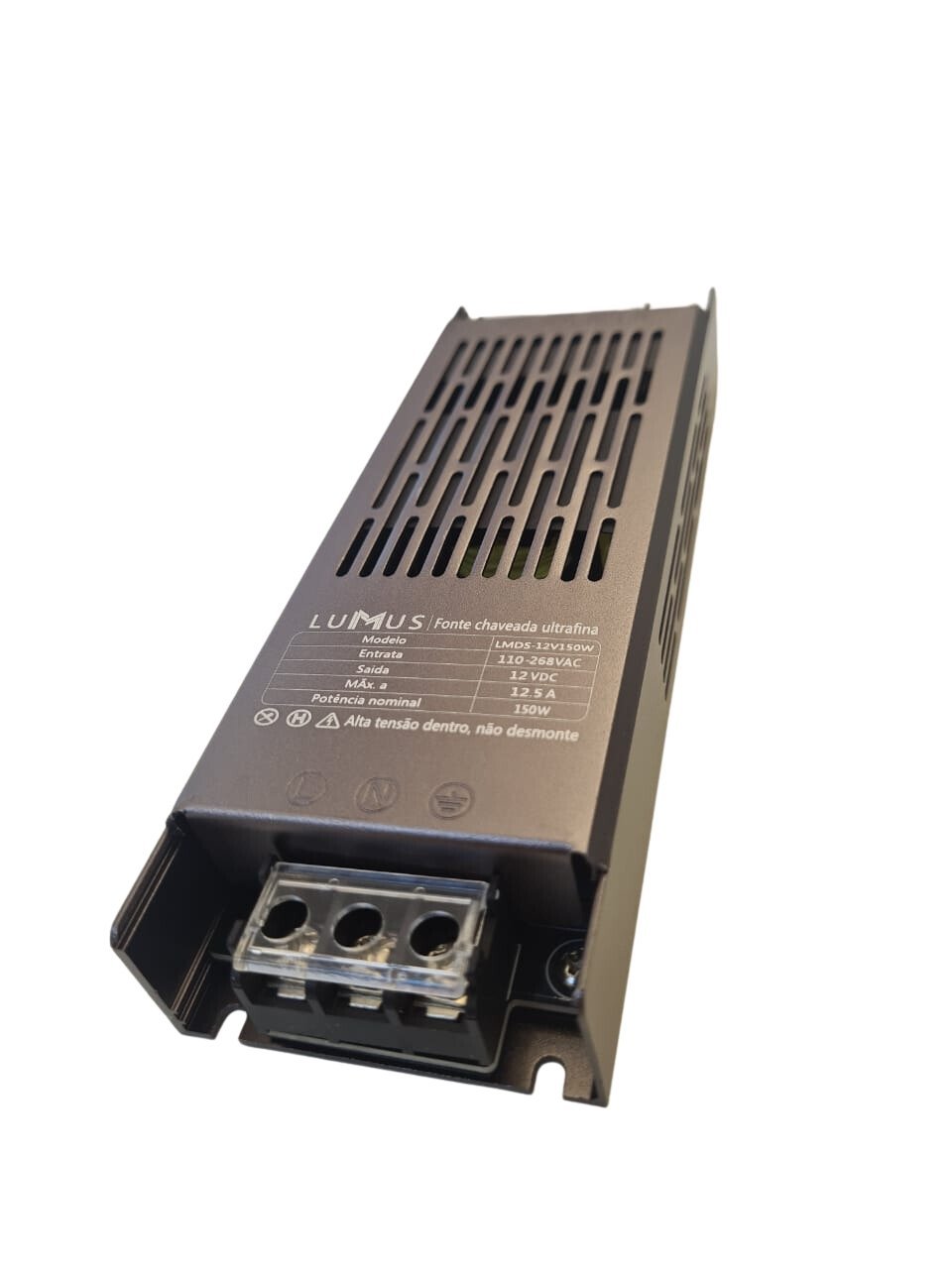 Fonte Chaveada Slim 150W 12.5A 12V - LUMUS | MadeiraMadeira