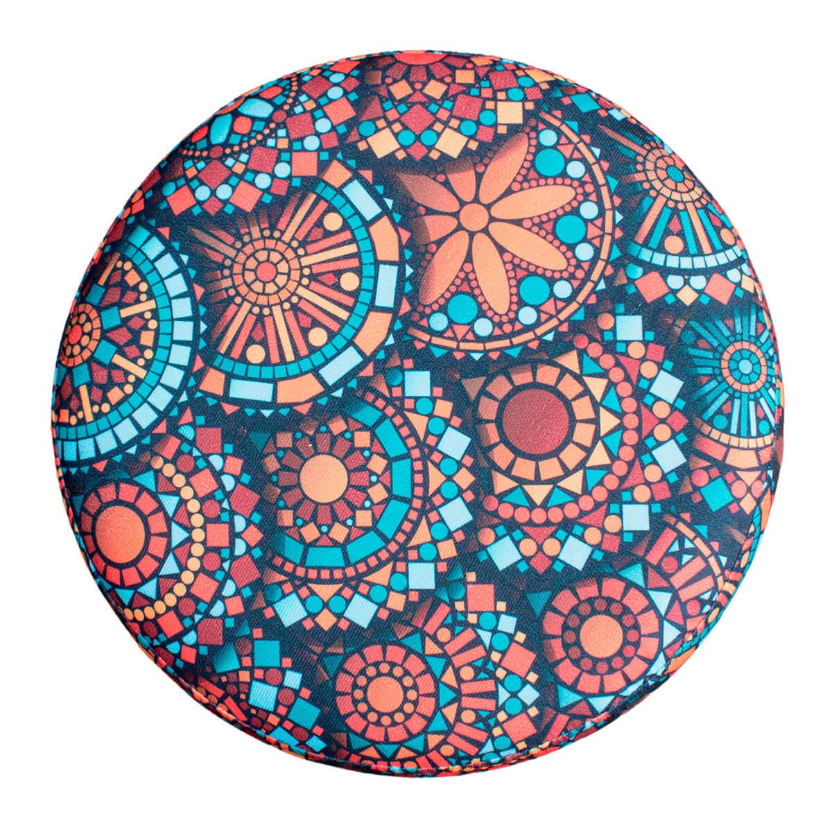 Puff Decorativo Redondo Mandala Jylcrom | MadeiraMadeira