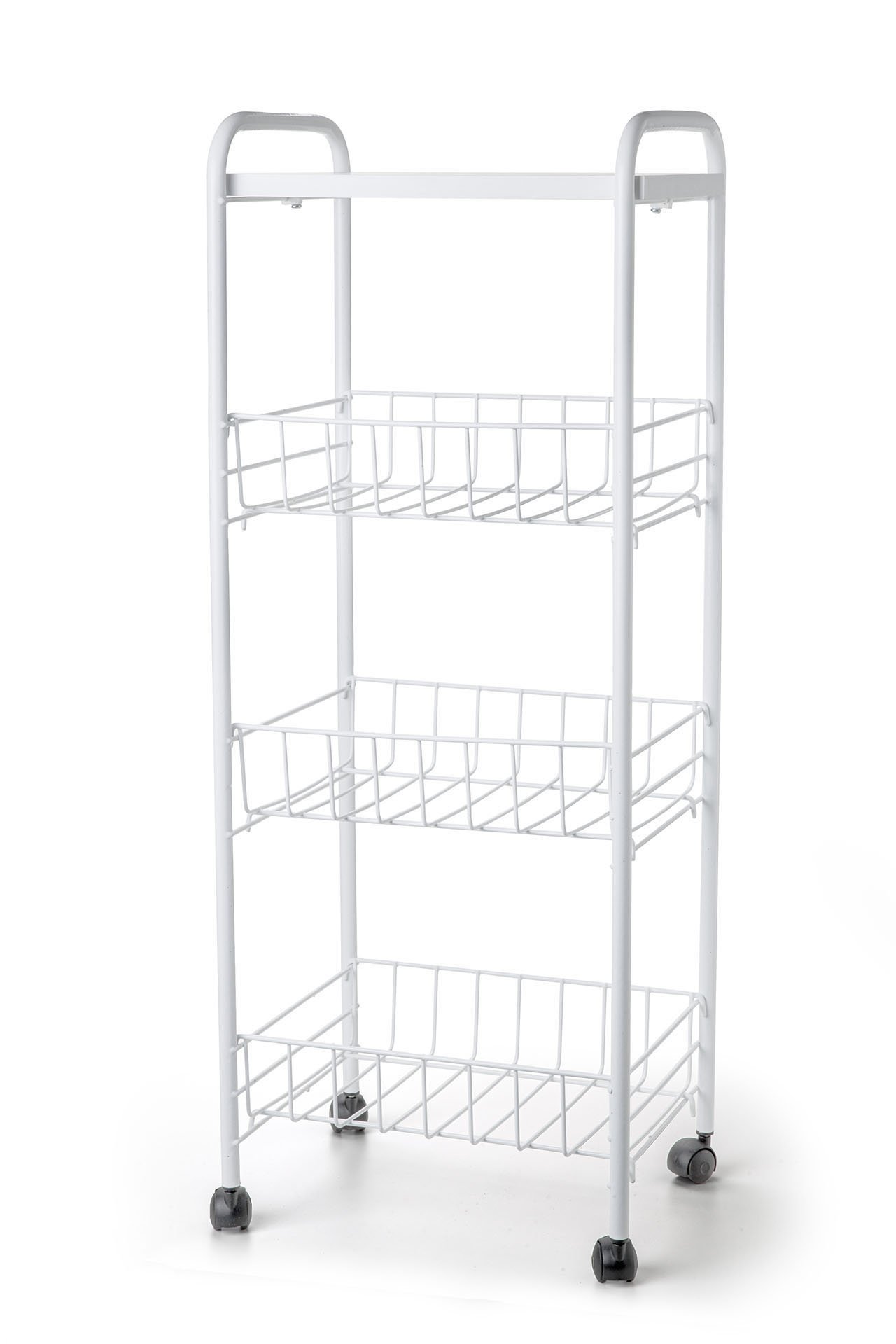 Fruteira Multiuso Organizadora Chão 3 Andares com Tampo Branca ...