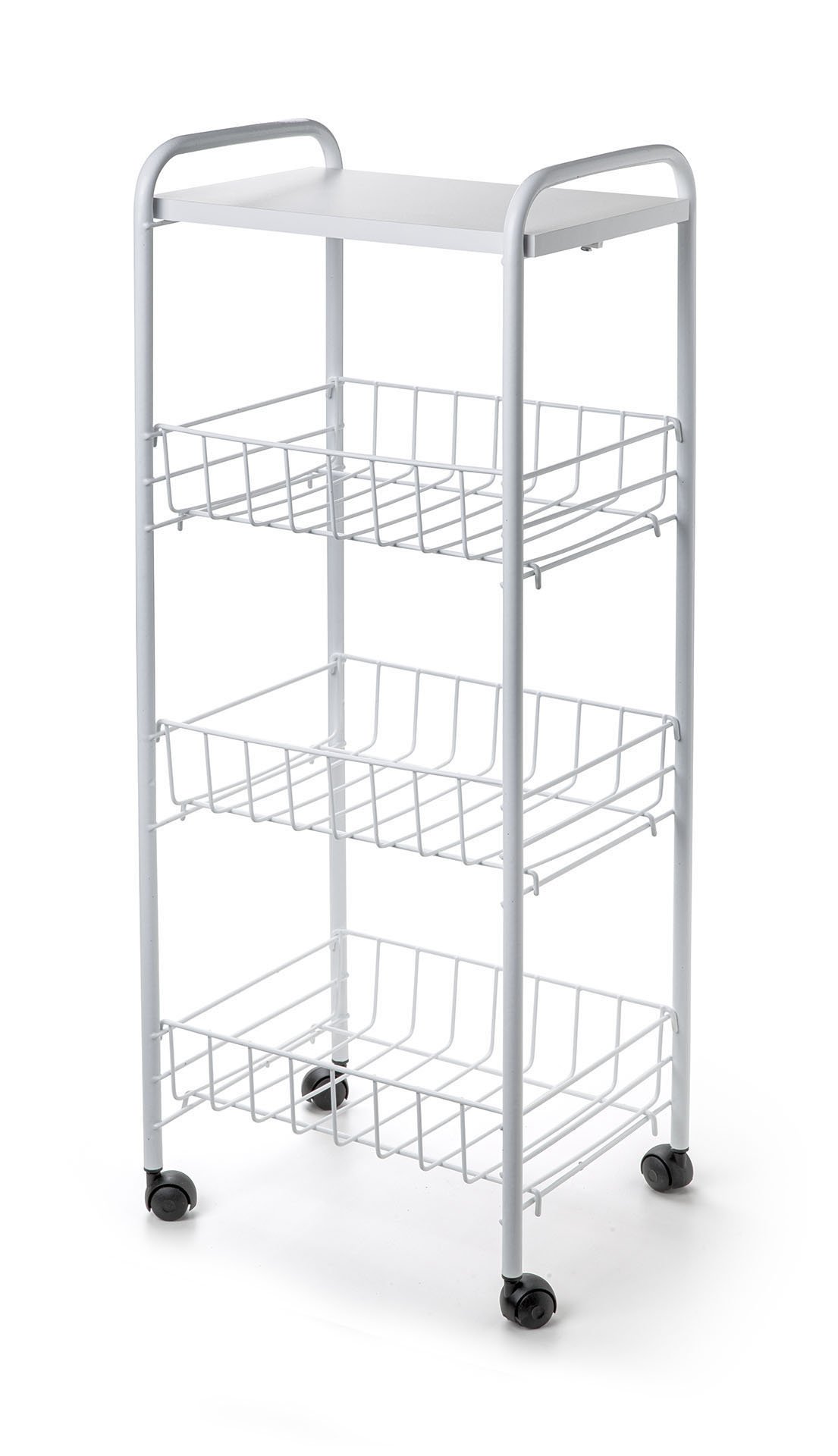 Fruteira Multiuso Organizadora Chão 3 Andares com Tampo Branca ...